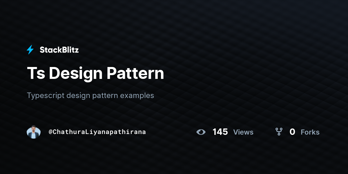 Ts Design Pattern - StackBlitz