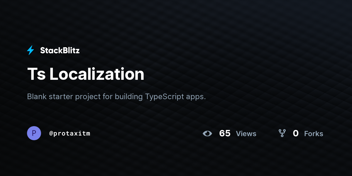 Ts Localization - StackBlitz Ts Localization - StackBlitz