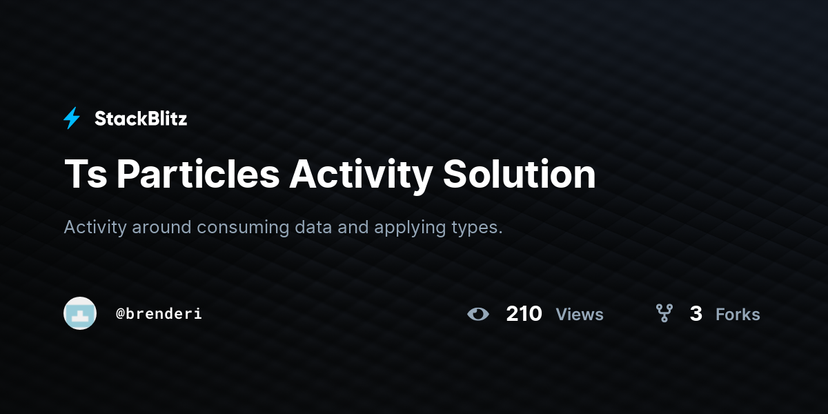 Ts Particles Activity Solution - StackBlitz
