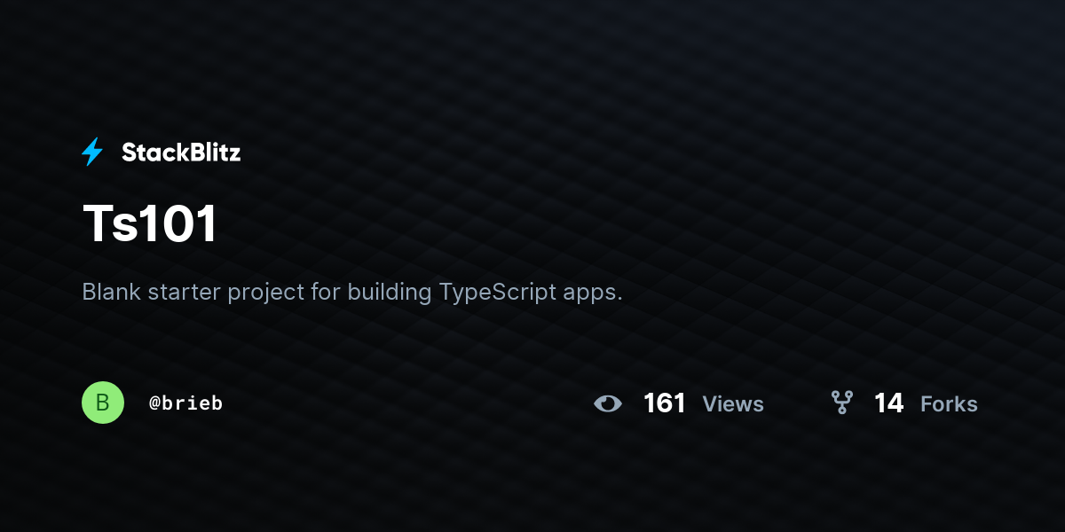 Ts101 - StackBlitz