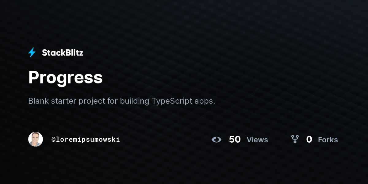 Progress - StackBlitz