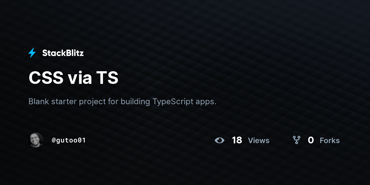Css Via Ts Stackblitz