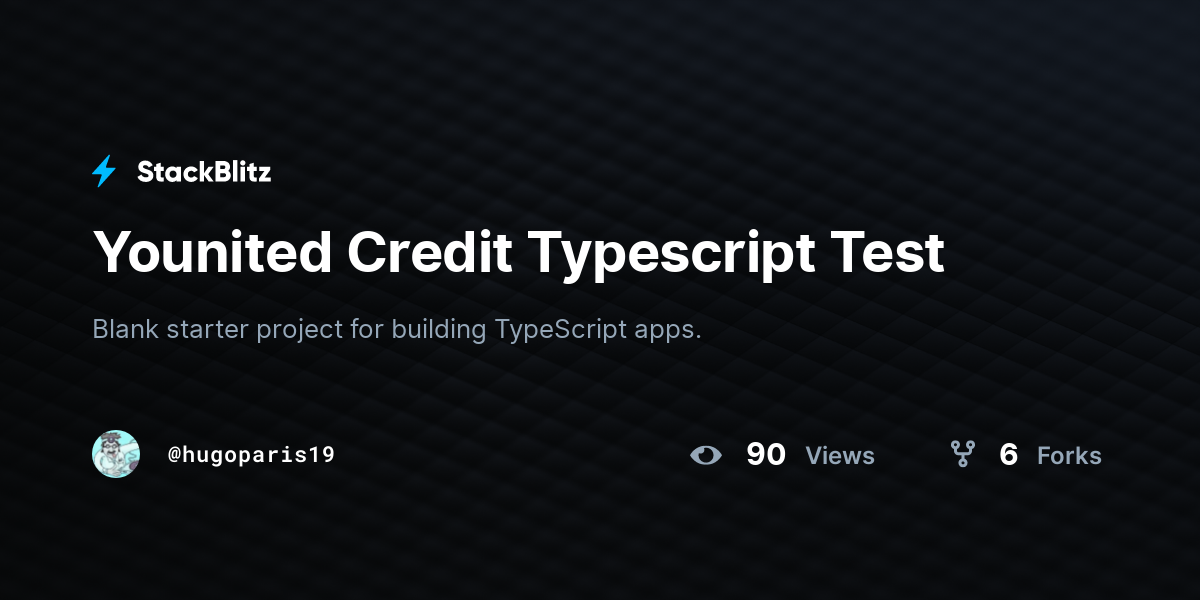 Younited Credit Typescript Test - StackBlitz Younited Credit Typescript Test - StackBlitz