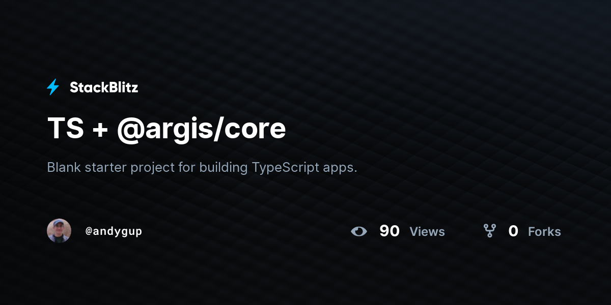 TS + @argis/core - StackBlitz