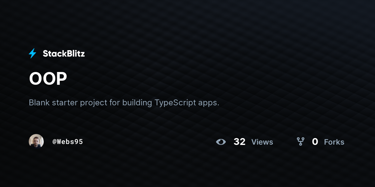 OOP - StackBlitz