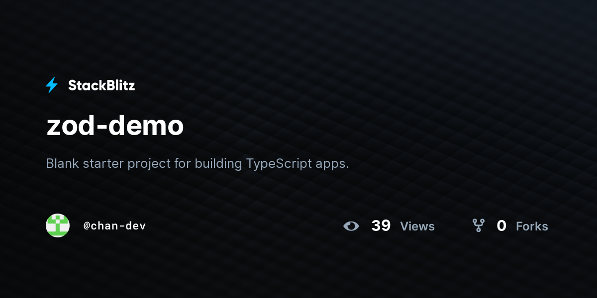 zod-demo - StackBlitz