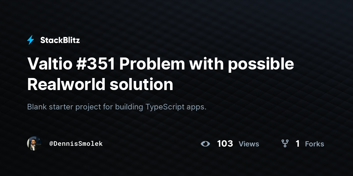 Valtio #351 Problem with possible Realworld solution - StackBlitz Valtio #351 Problem with possible Realworld solution - StackBlitz