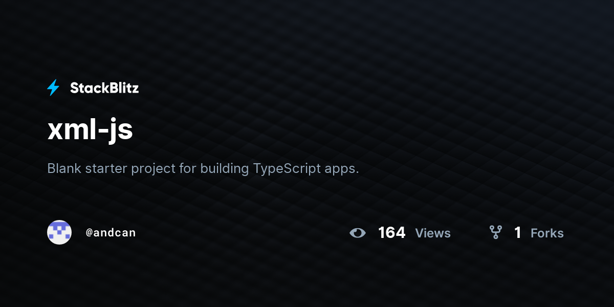 xml-js - StackBlitz