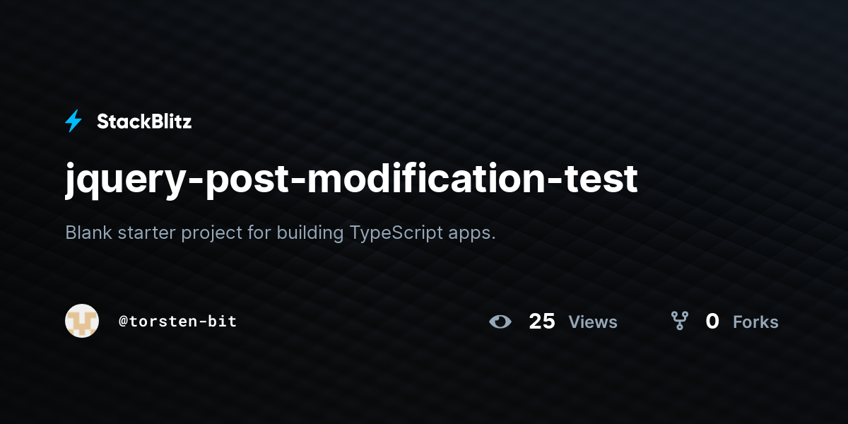 jquery-post-modification-test - StackBlitz