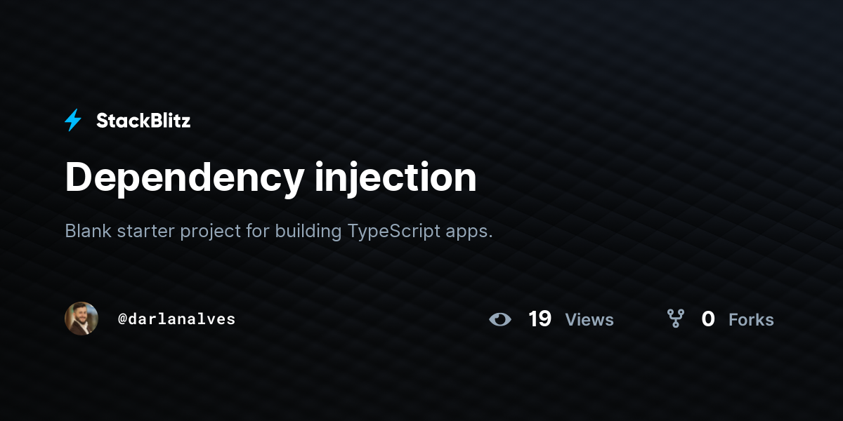 Dependency Injection Stackblitz 0582
