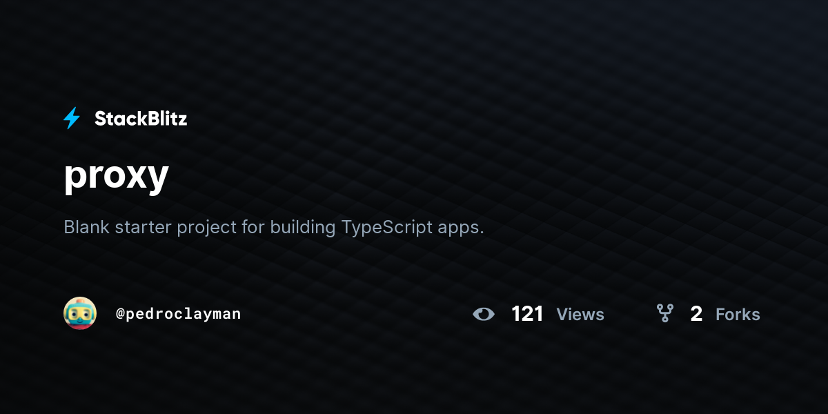 proxy - StackBlitz