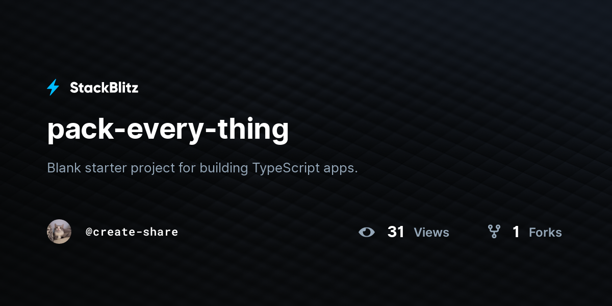 pack-every-thing - StackBlitz