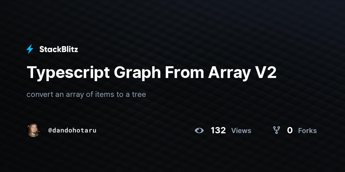 Typescript Graph From Array V2 - StackBlitz