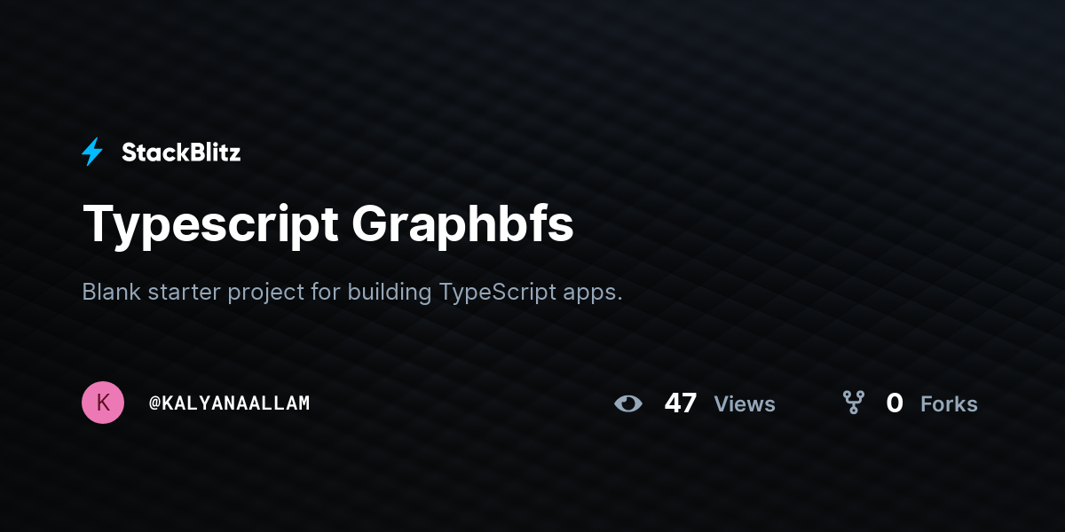 Typescript Graphbfs - StackBlitz
