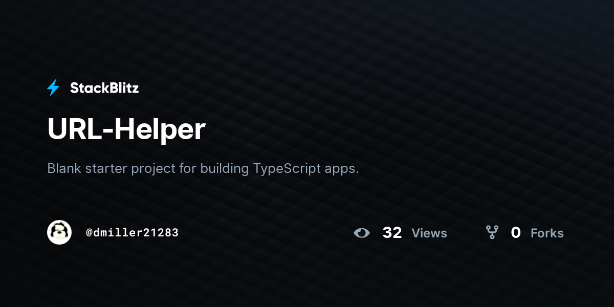 URL-Helper - StackBlitz