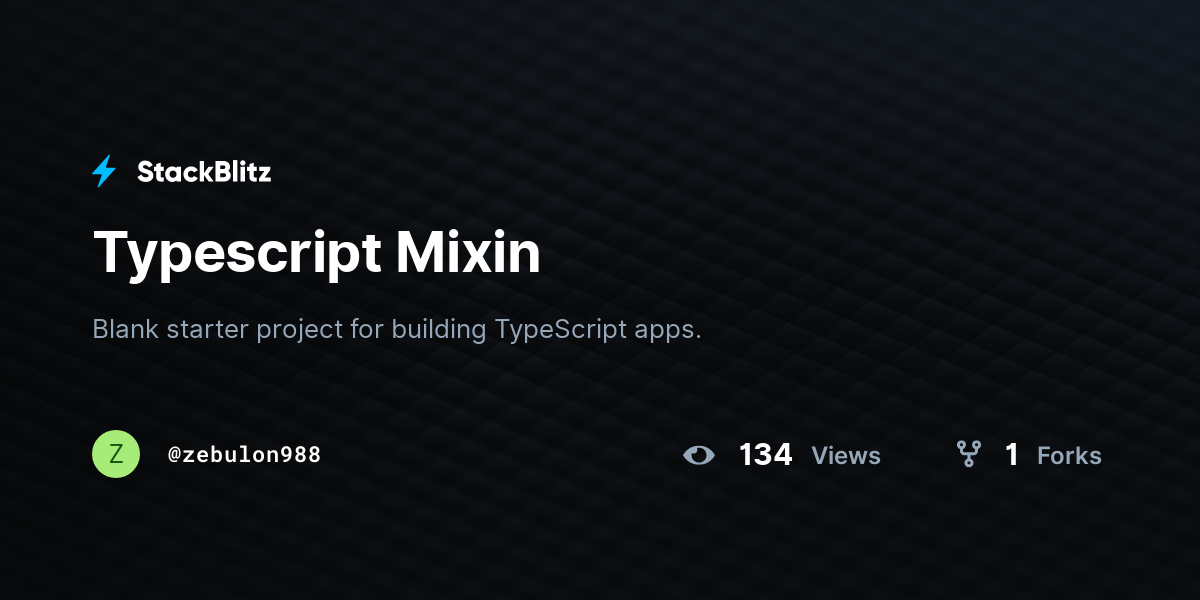 Typescript Mixin - StackBlitz