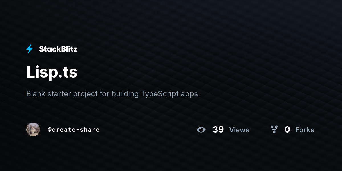 Lisp.ts - StackBlitz Lisp.ts - StackBlitz