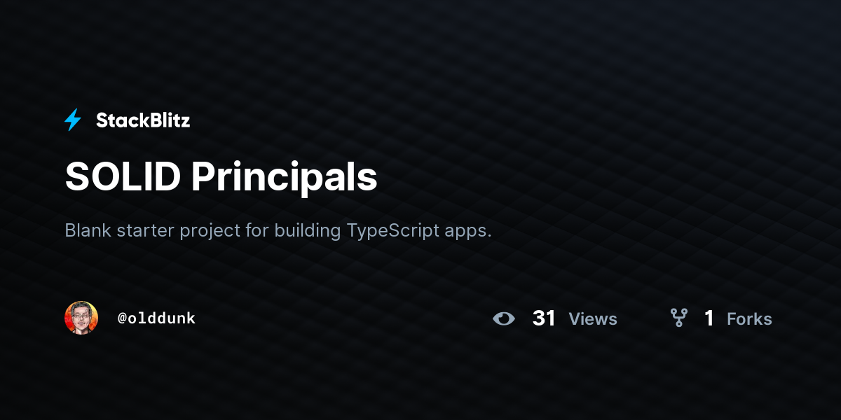 SOLID Principals - StackBlitz