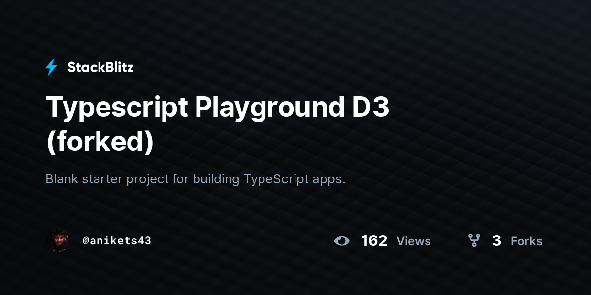 Typescript Playground D3 (forked) - StackBlitz
