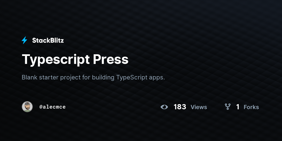 Typescript Press - StackBlitz Typescript Press - StackBlitz