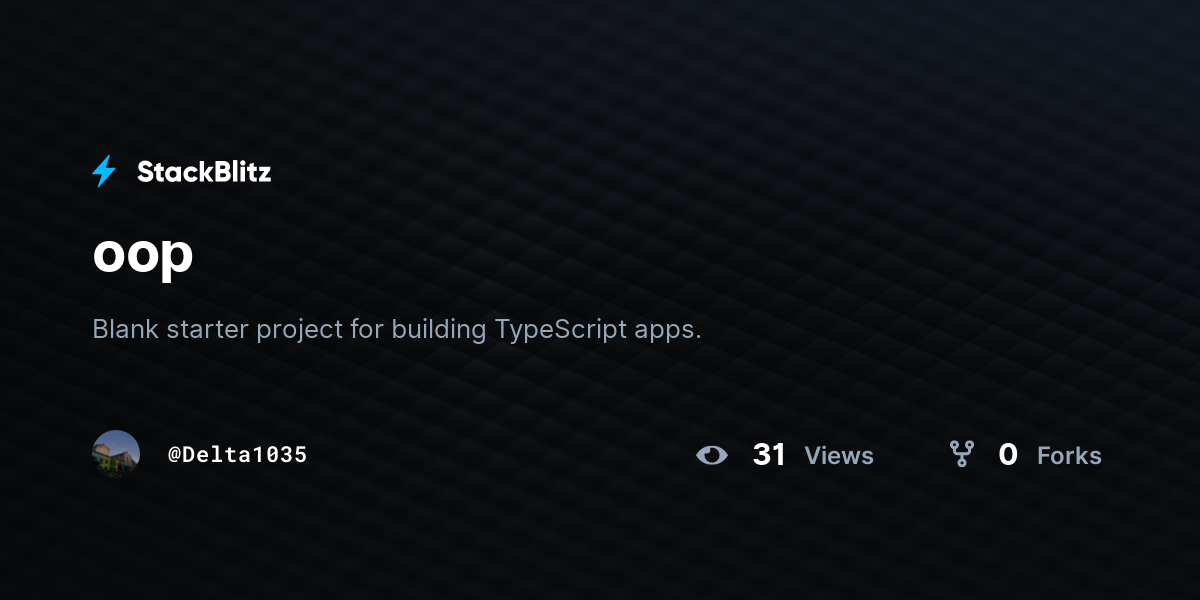oop - StackBlitz