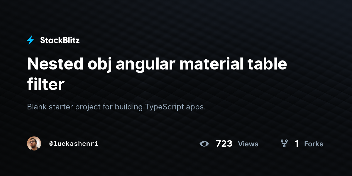 Nested obj angular material table filter - StackBlitz