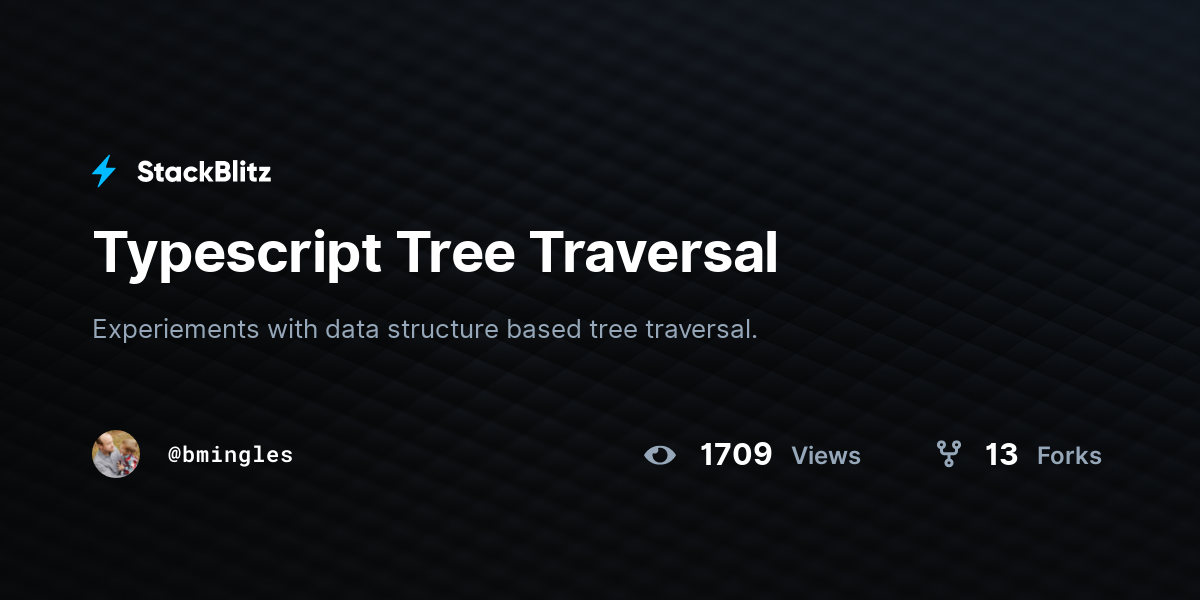 Typescript Tree Traversal Stackblitz