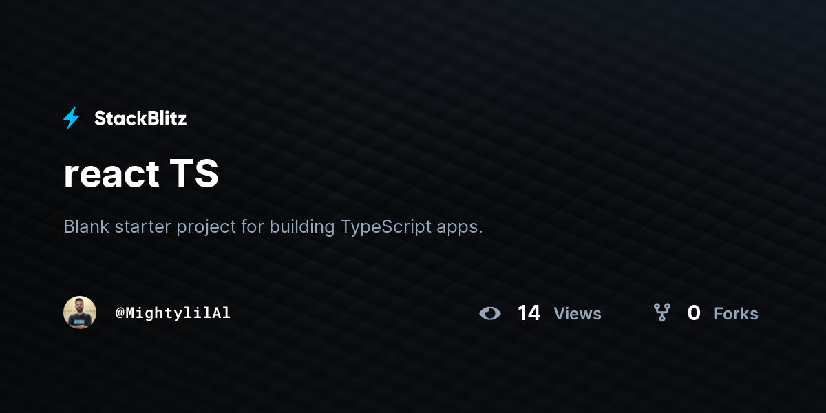 React Ts Stackblitz 