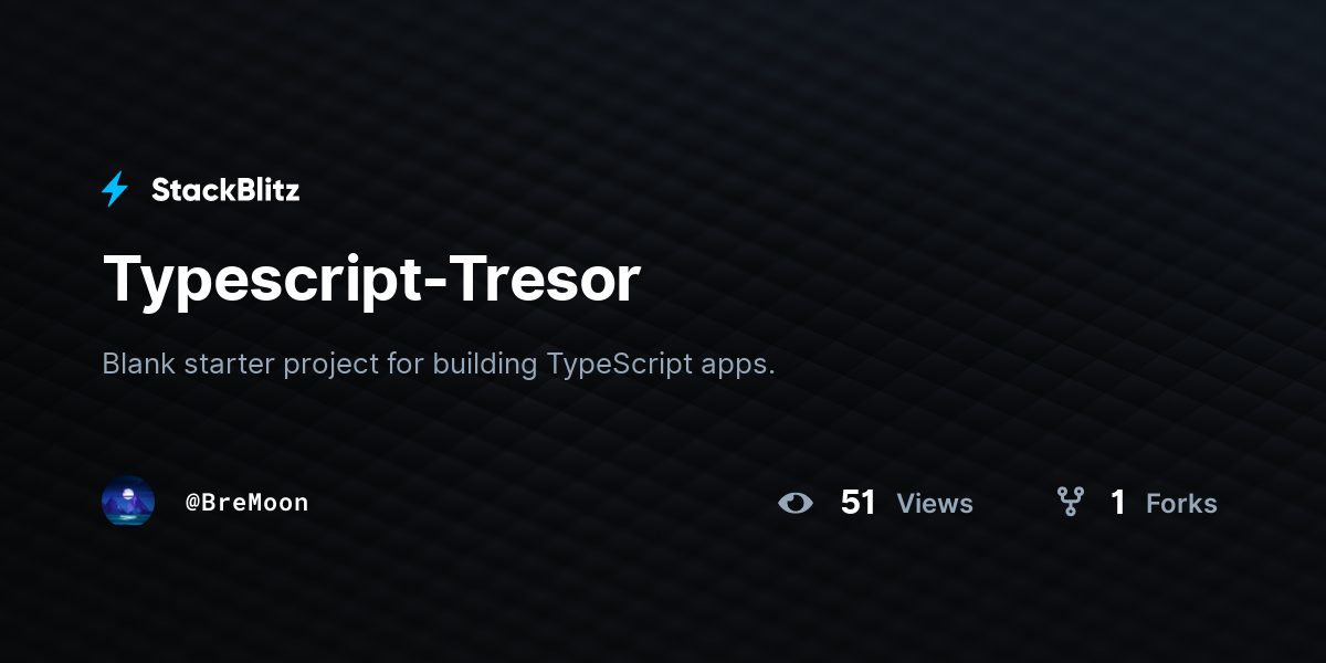 Typescript-Tresor - StackBlitz