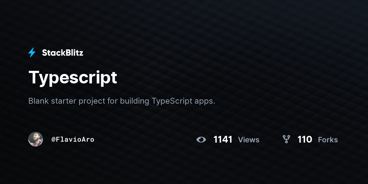 Typescript - StackBlitz