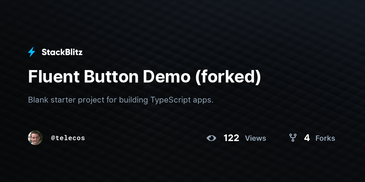 Fluent Button Demo (forked) - StackBlitz