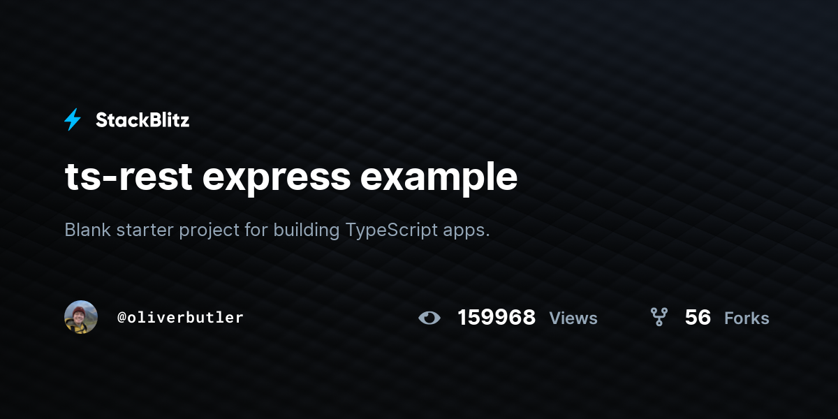 ts-rest express example - StackBlitz ts-rest express example - StackBlitz