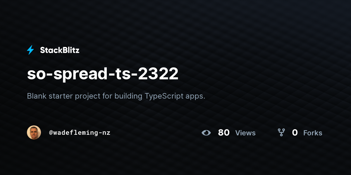 so-spread-ts-2322 - StackBlitz so-spread-ts-2322 - StackBlitz