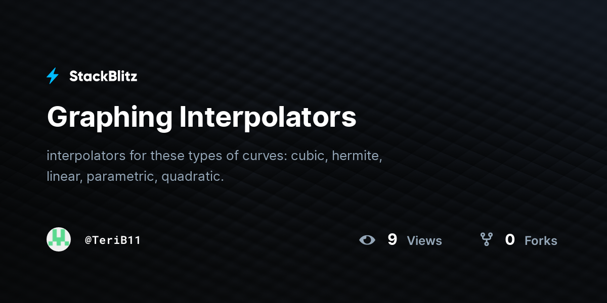 Graphing Interpolators - StackBlitz Graphing Interpolators - StackBlitz