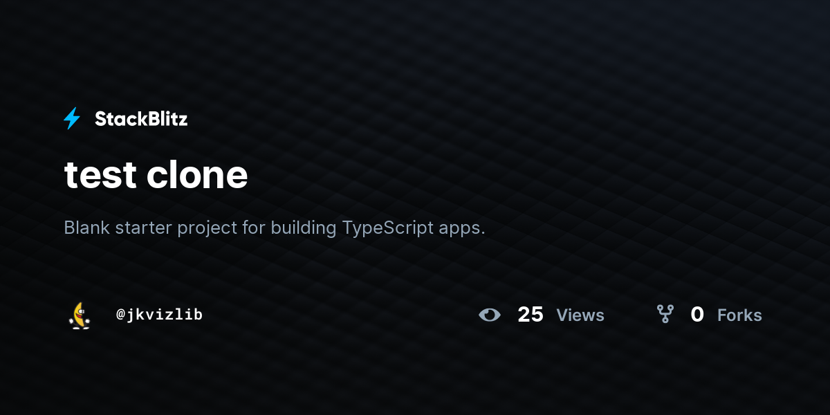 Test Clone Stackblitz