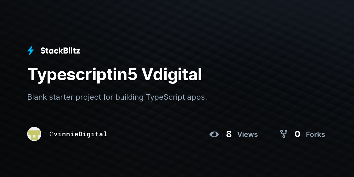 Typescriptin5 Vdigital - StackBlitz