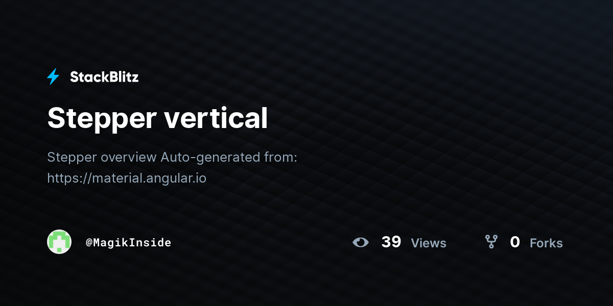 Stepper vertical - StackBlitz