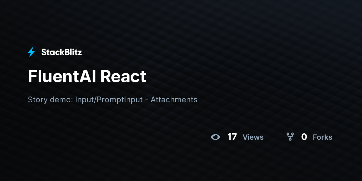 FluentAI React - StackBlitz