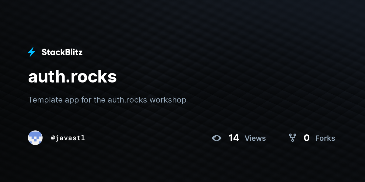 auth.rocks - StackBlitz