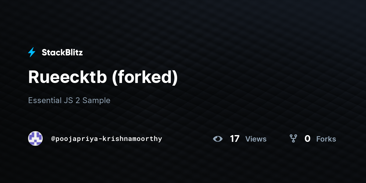 Rueecktb (forked) - StackBlitz