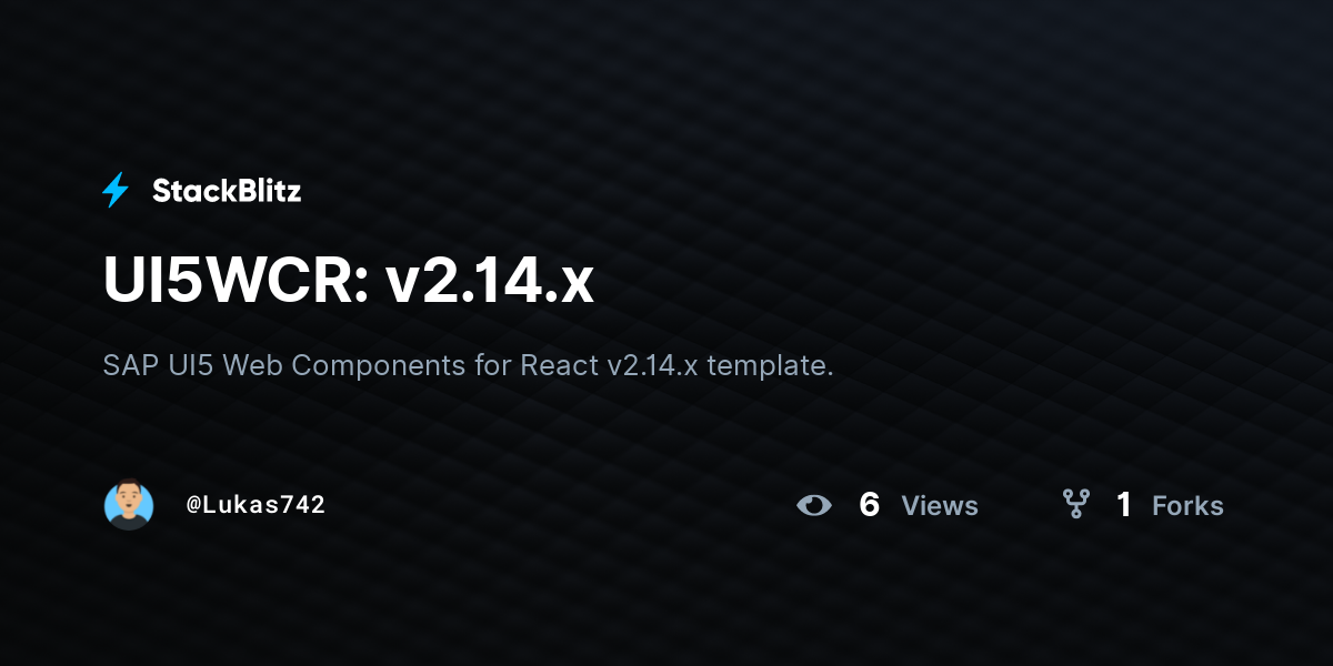UI5WCR: v2.14.x - StackBlitz