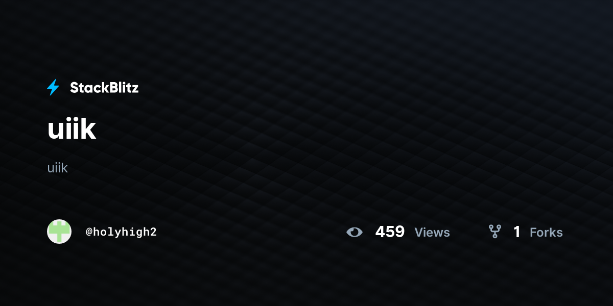 uiik - StackBlitz