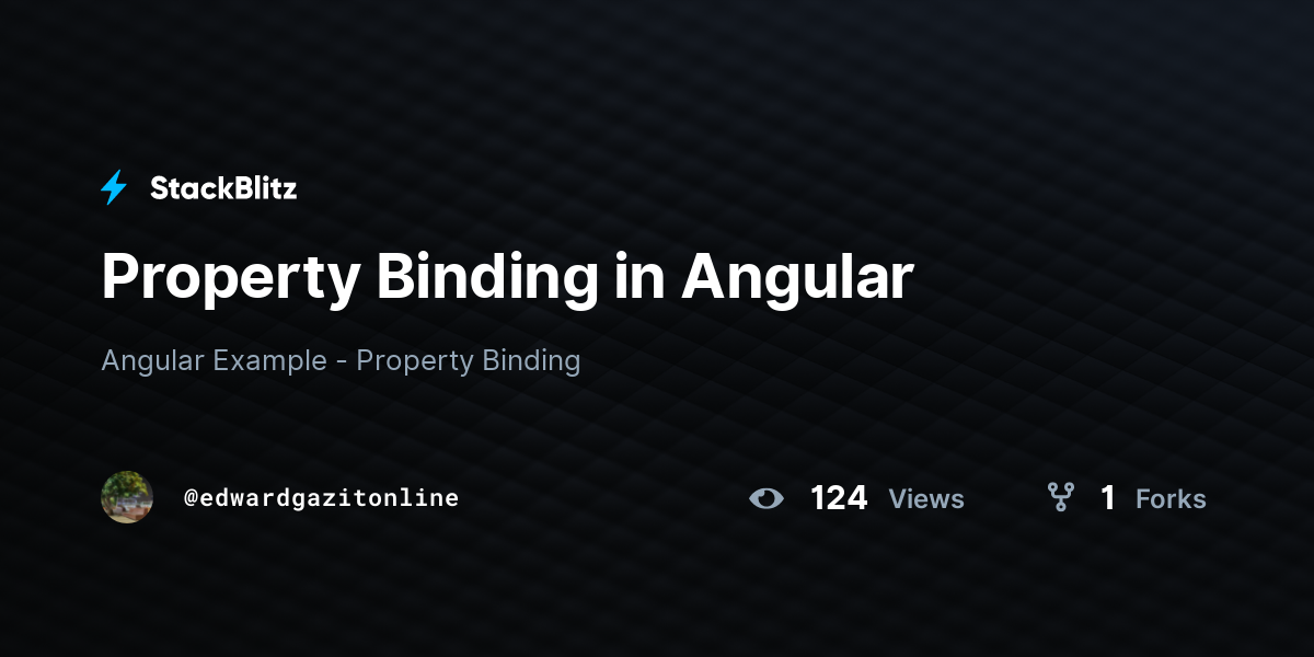 Property Binding in Angular - StackBlitz