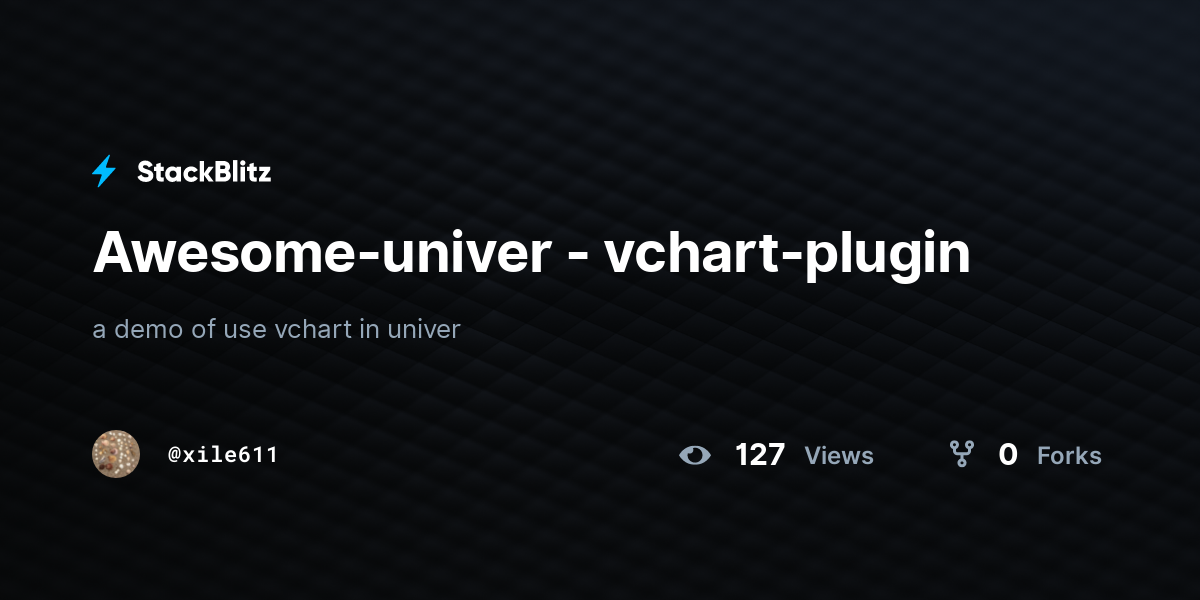 Awesome-univer - vchart-plugin - StackBlitz