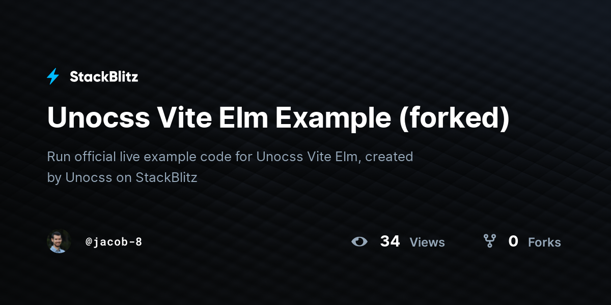 Unocss Vite Elm Example Forked Stackblitz