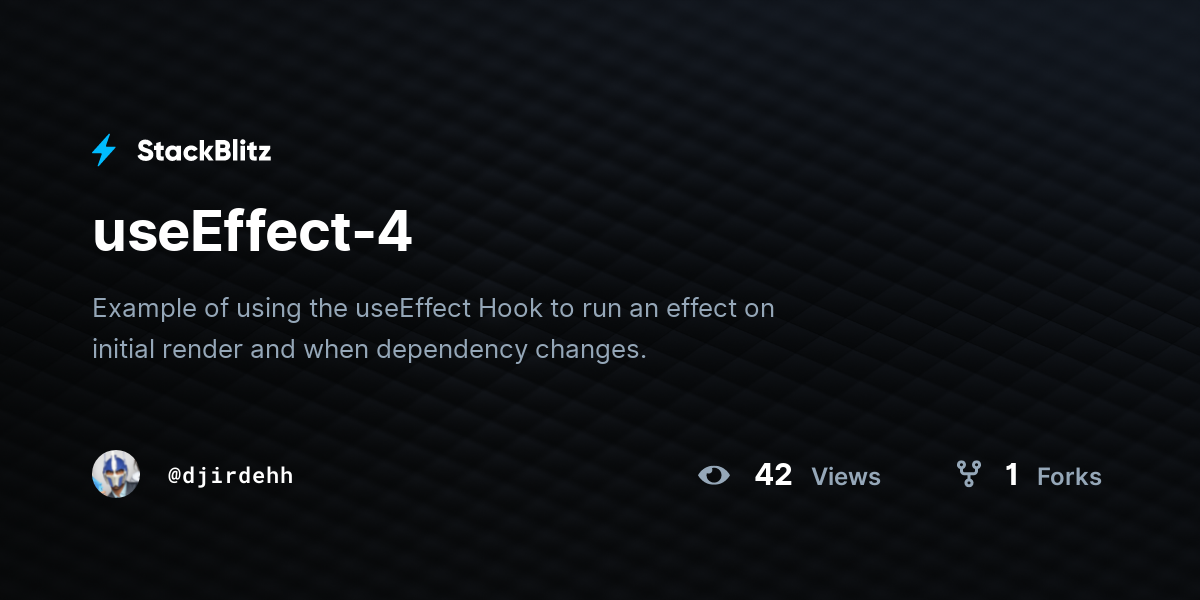 useEffect-4 - StackBlitz