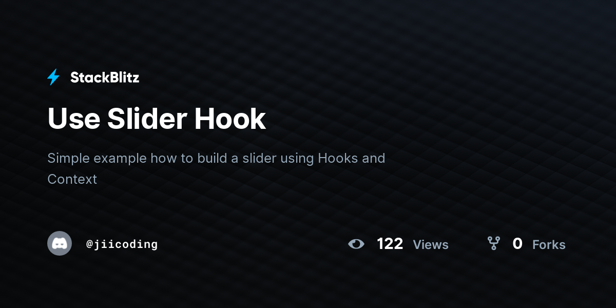 Use Slider Hook - StackBlitz
