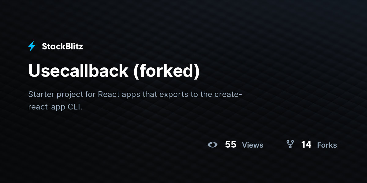 Usecallback (forked) - StackBlitz