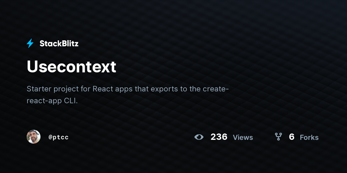 Usecontext - StackBlitz