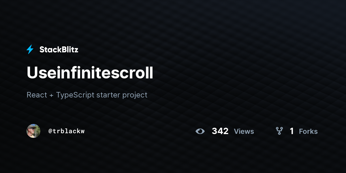 Useinfinitescroll Stackblitz